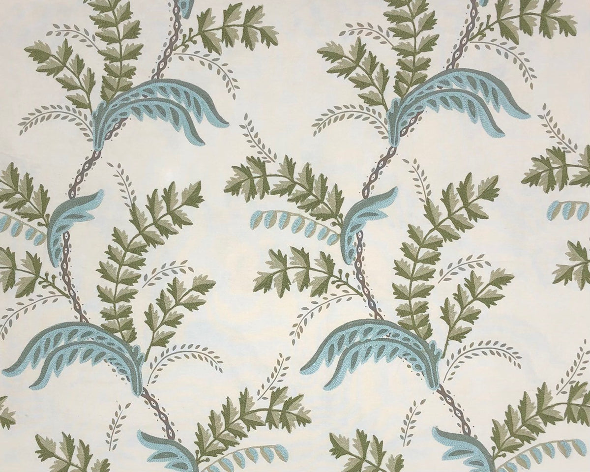 6217-2 Acanthus Vine Aqua – Jane Shelton Fabrics