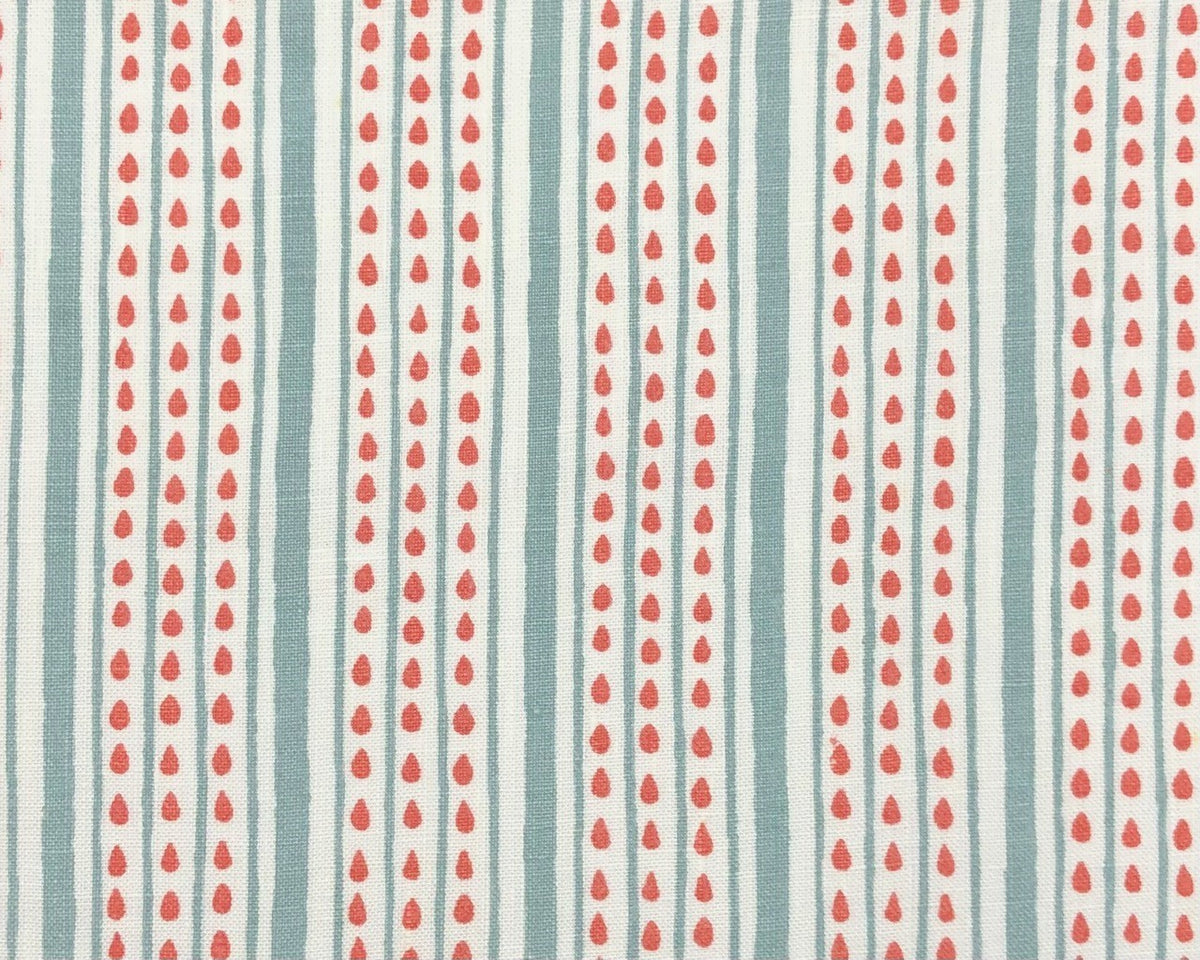 6263-2 Dew Drop Aqua/Coral – Jane Shelton Fabrics