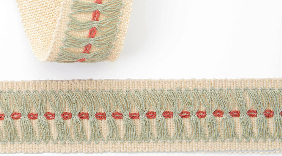 T2205-5 Linen Oval Tape Aquas Rust – Jane Shelton Fabrics