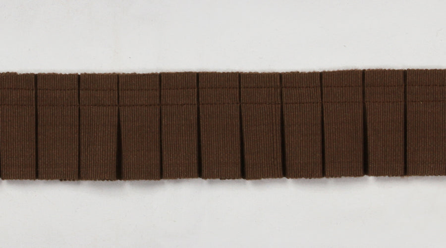 Oxford Pleated Tape - Brown – Jane Shelton Fabrics