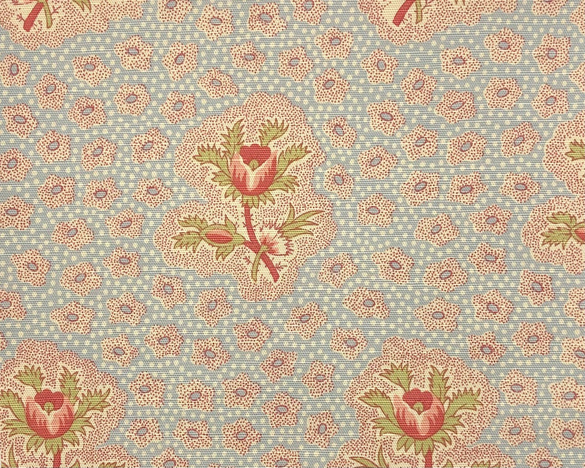 2802-1 Rose Medallions Blue – Jane Shelton Fabrics