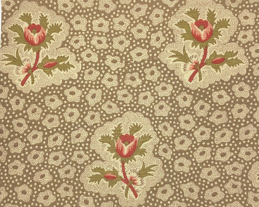 2802-2 Rose Medallions Brown – Jane Shelton Fabrics
